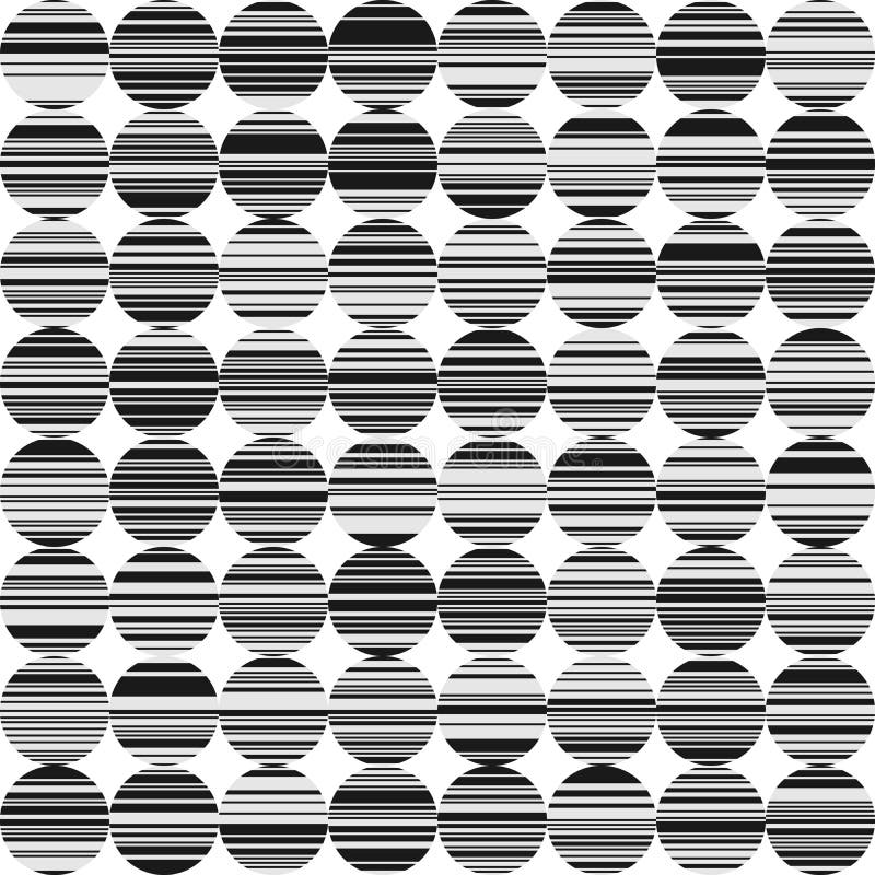Abstract BW Background with Circles and Lines Stock Vector ...
