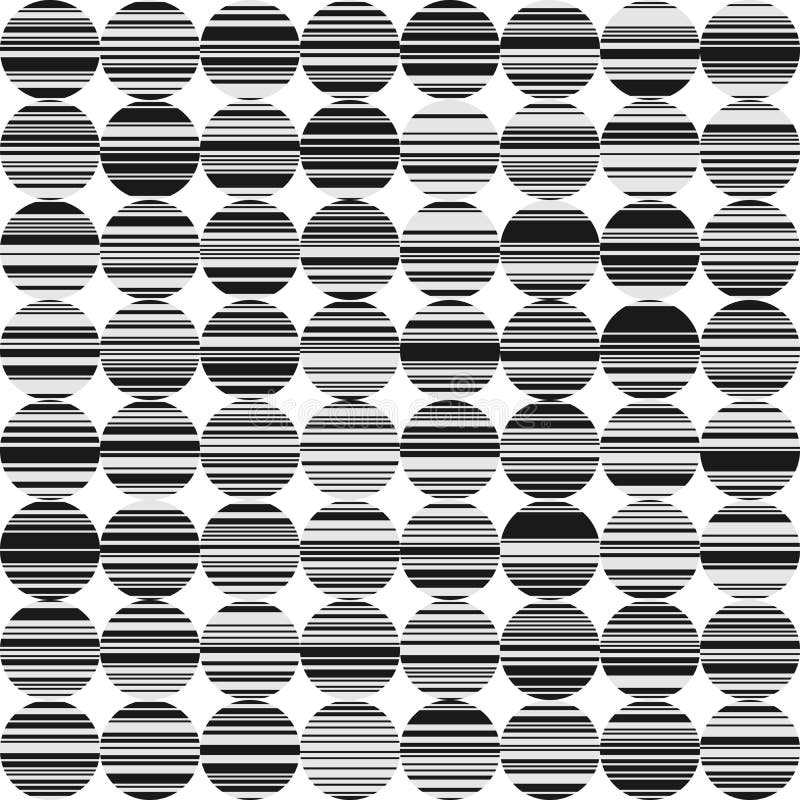 Abstract BW Background with Circles and Lines Stock Vector ...