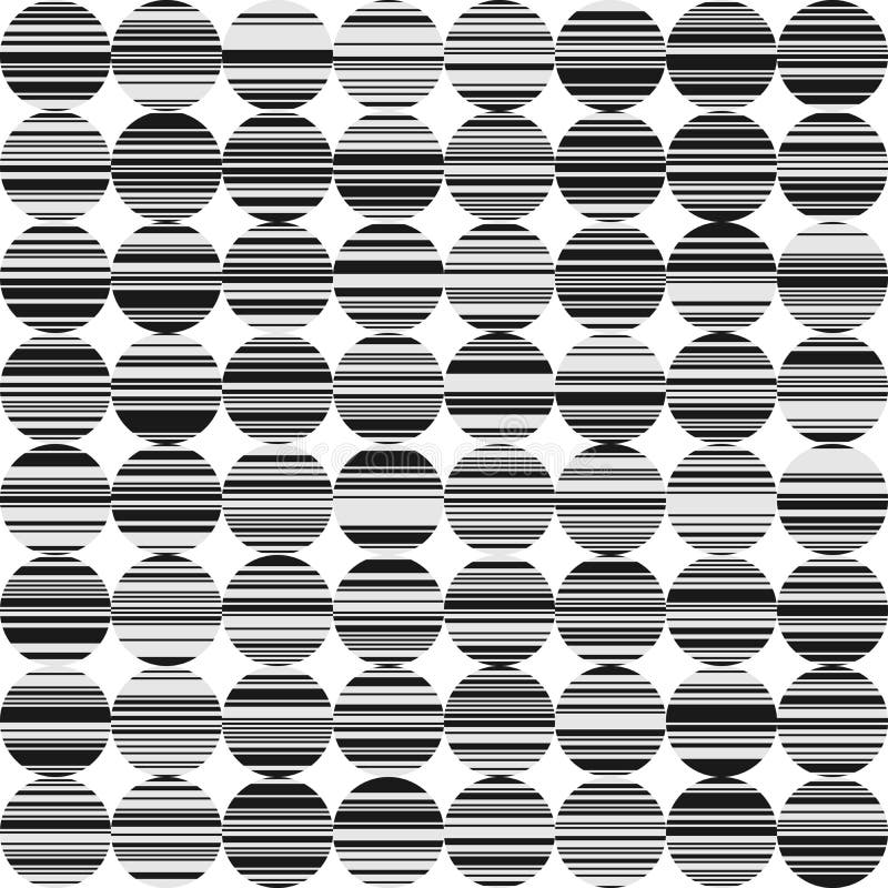 Abstract BW Background with Circles and Lines Stock Vector ...