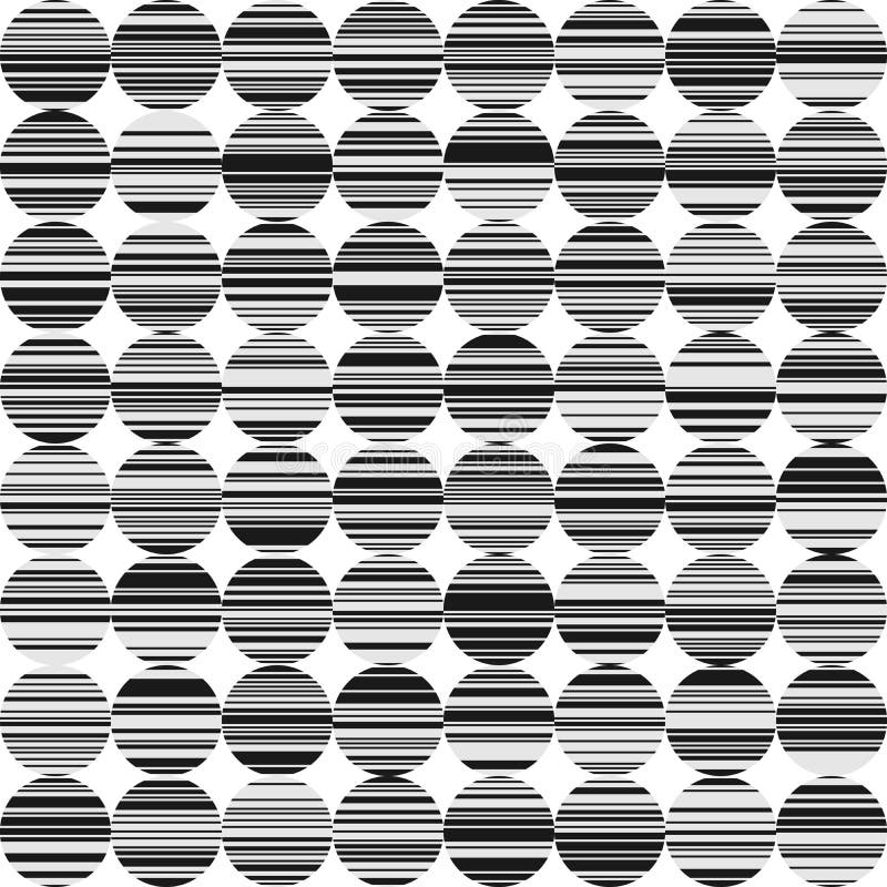 Abstract BW Background with Circles and Lines Stock Vector ...