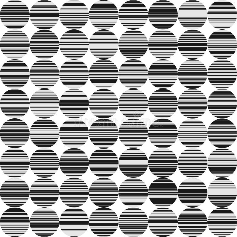 Abstract BW Background with Circles and Lines Stock Vector ...