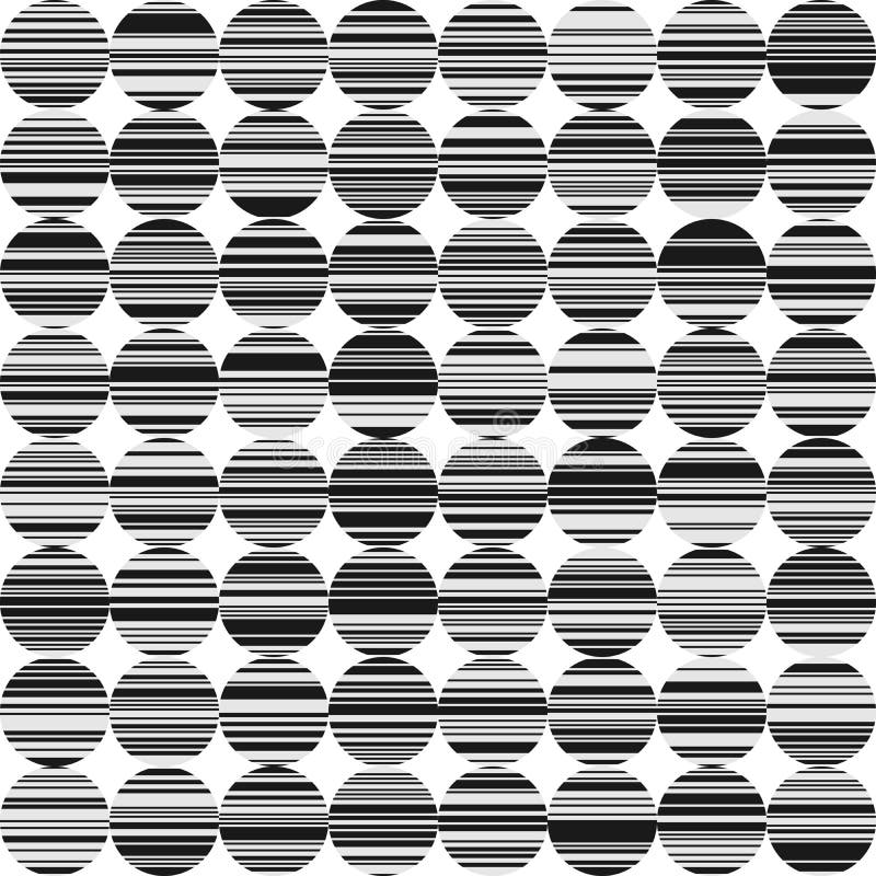 Abstract BW Background with Circles and Lines Stock Vector ...