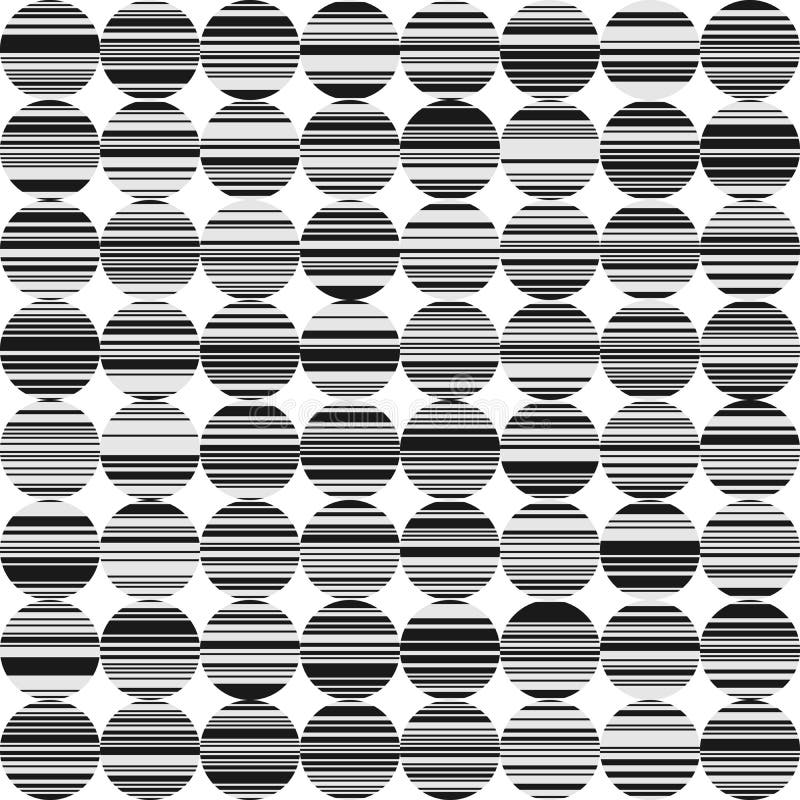 Abstract BW Background with Circles and Lines Stock Vector ...