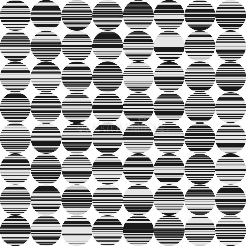 Abstract BW Background with Circles and Lines Stock Vector ...