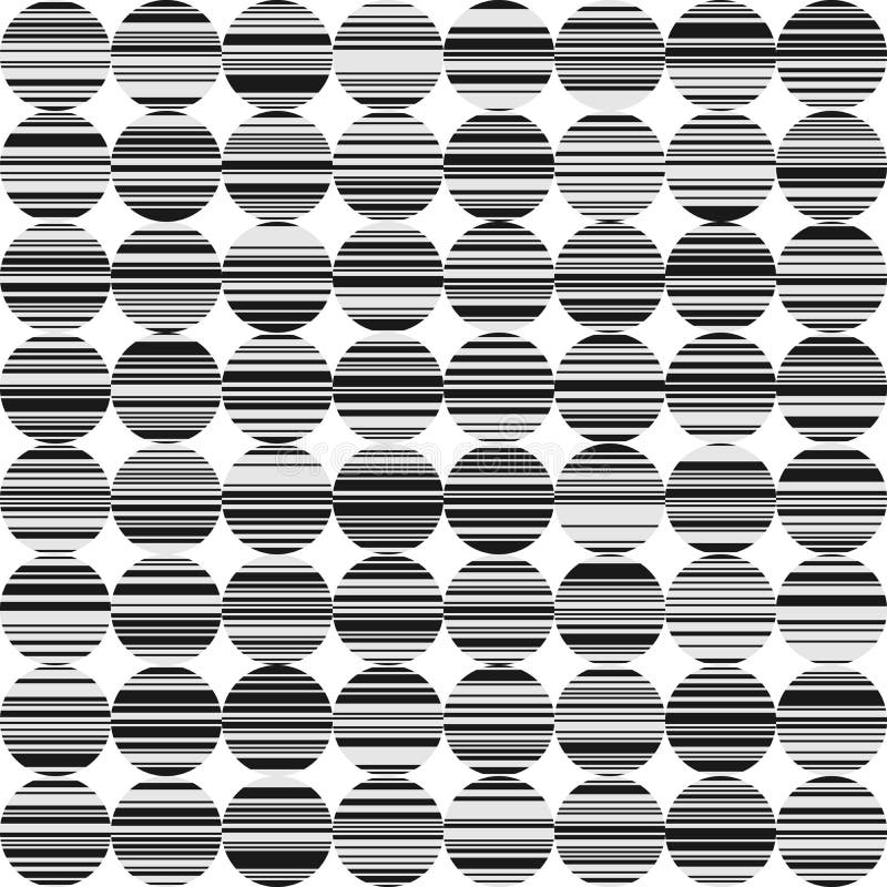 Abstract BW Background with Circles and Lines Stock Vector ...