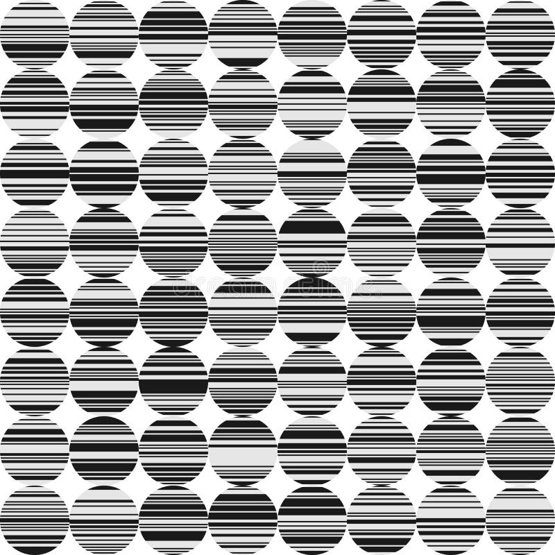 Abstract BW Background with Circles and Lines Stock Vector ...