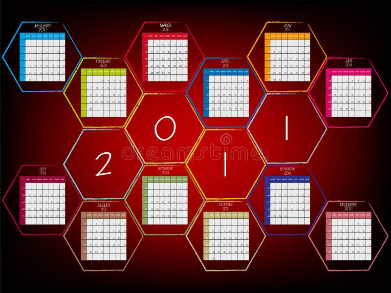 Abstract calendar 2011 stock vector. Illustration of autumn - 15009959