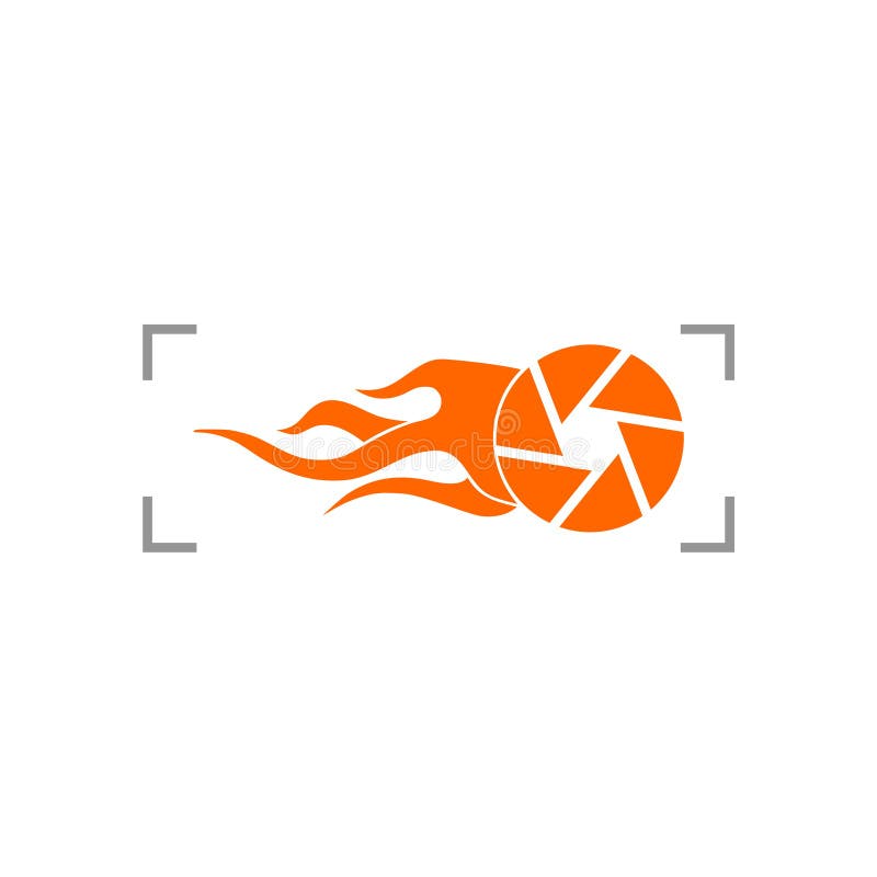 Camera on fire stock illustration. Illustration of icons - 30030577