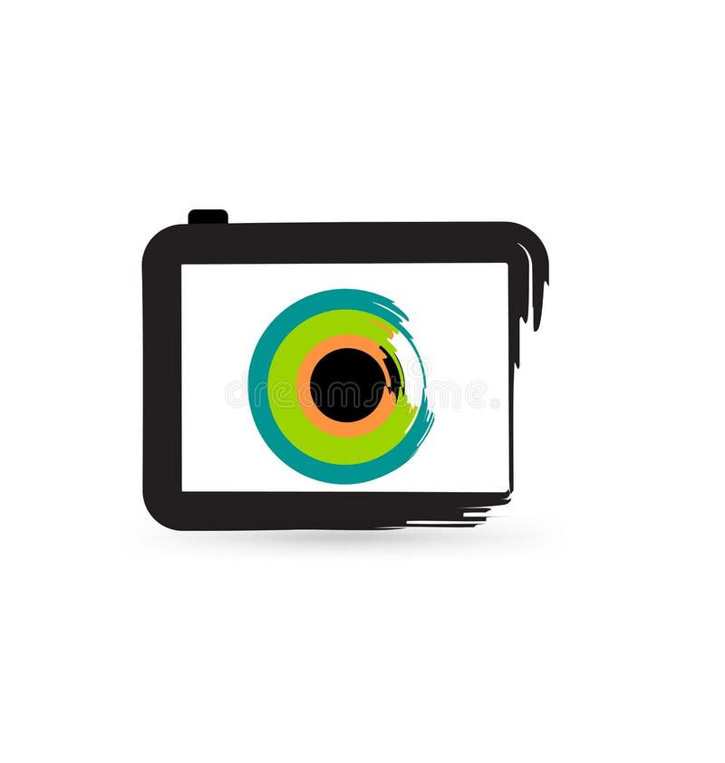 Abstract camera icon stock vector. Illustration of cinema - 117537561