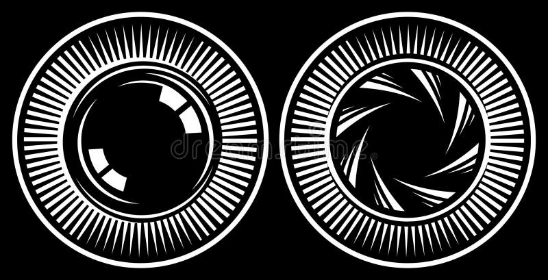 Abstract Camera Lens Aperture Blades Design Illustration Stock ...