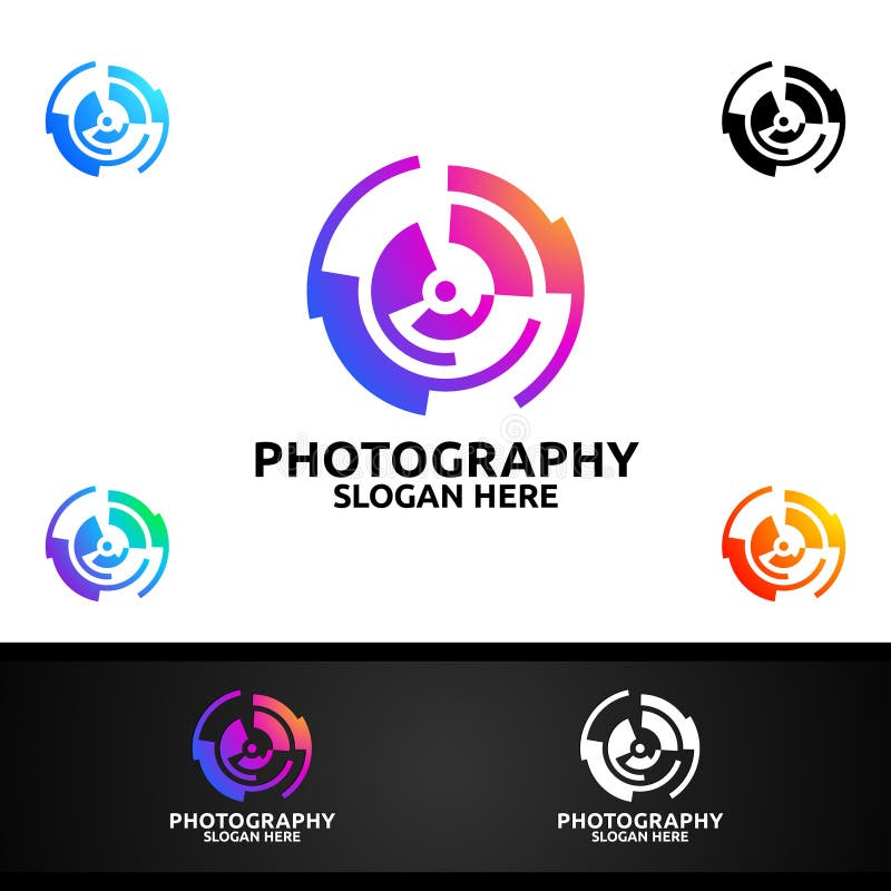 Abstract Camera Photography Logo Design Stock Vector - Illustration of ...