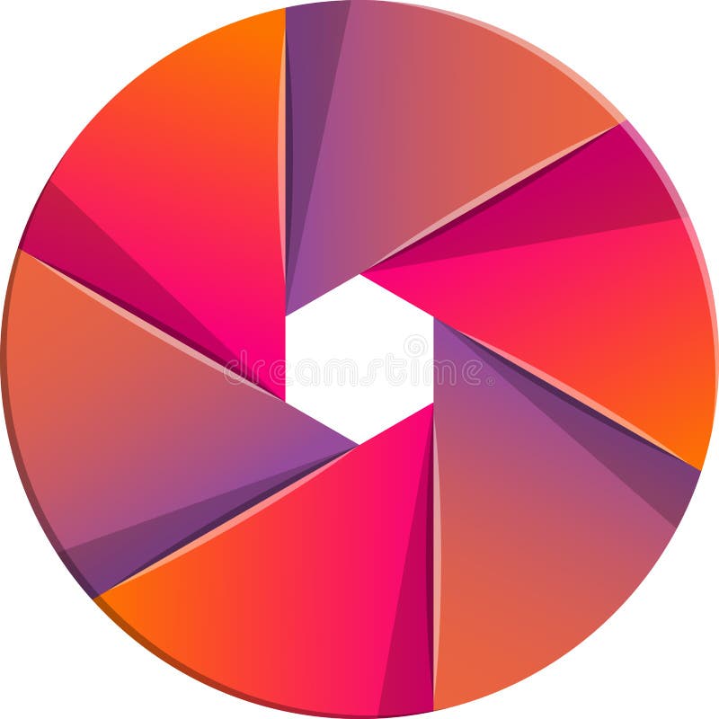 Abstract Camera Shutter Logo Illustration in Trendy and Minimal Style ...