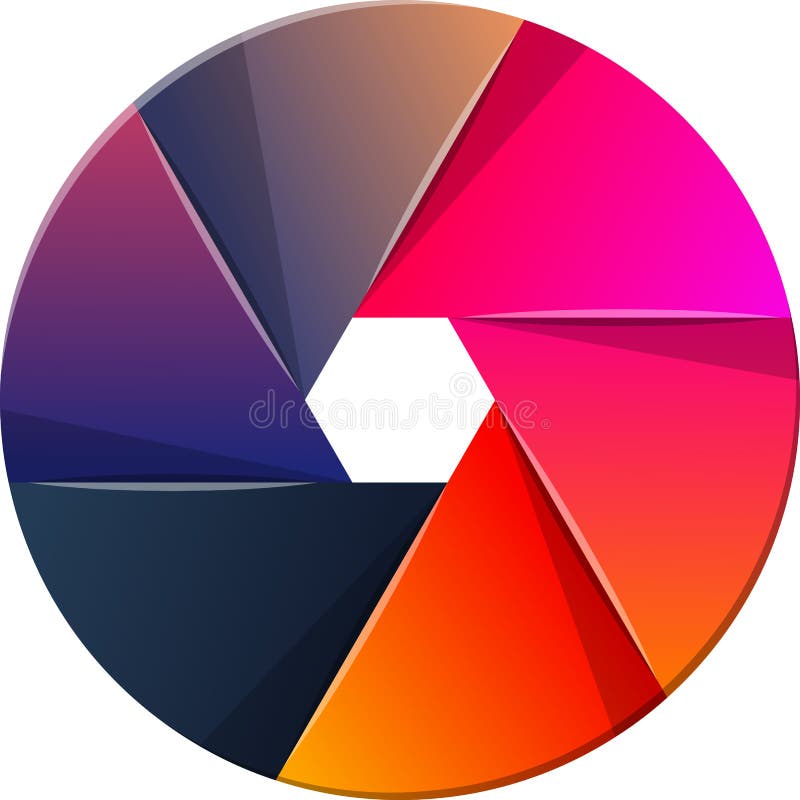 Abstract Camera Shutter Logo Illustration in Trendy and Minimal Style ...