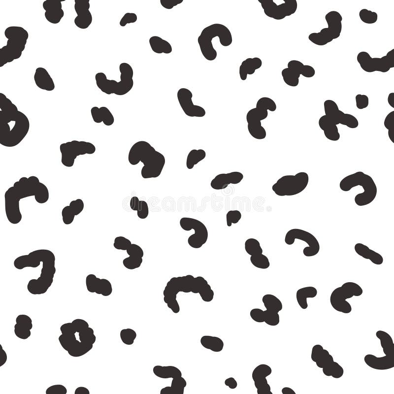 Abstract Camo Monochrome Seamless Pattern. Leopard Print Allover ...