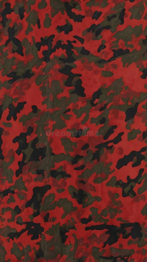 Red Abstract Camouflage Military Pattern Stock Illustration ...