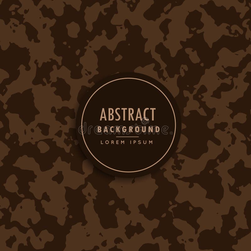 Abstract Camouflage Pattern in Brown Shade Stock Vector - Illustration ...