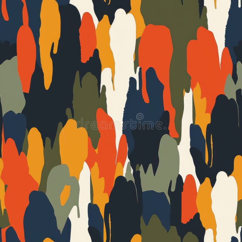 Abstract Camouflage Pattern with Earthy Tones and Organic Shapes Stock ...