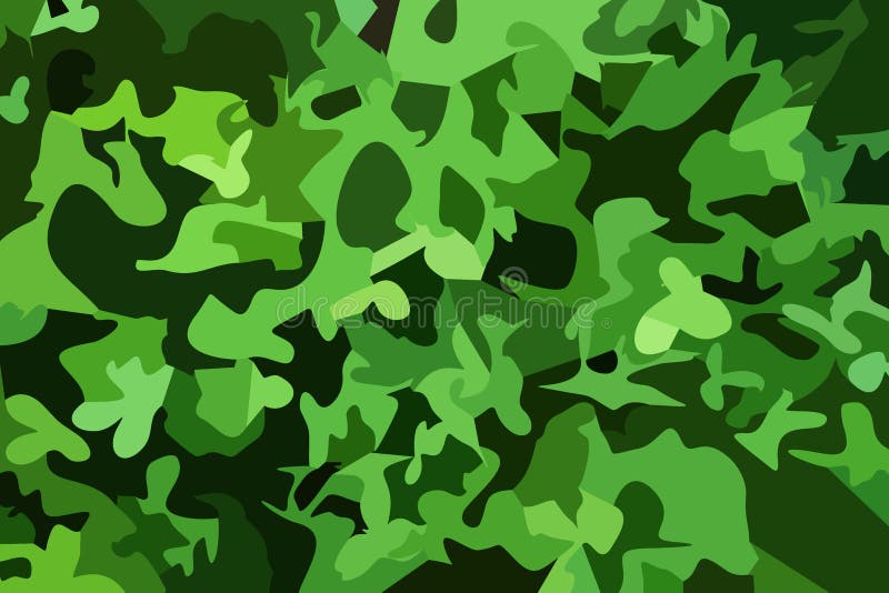 Abstract Camouflage Pattern with Random Green Spots Stock Illustration ...