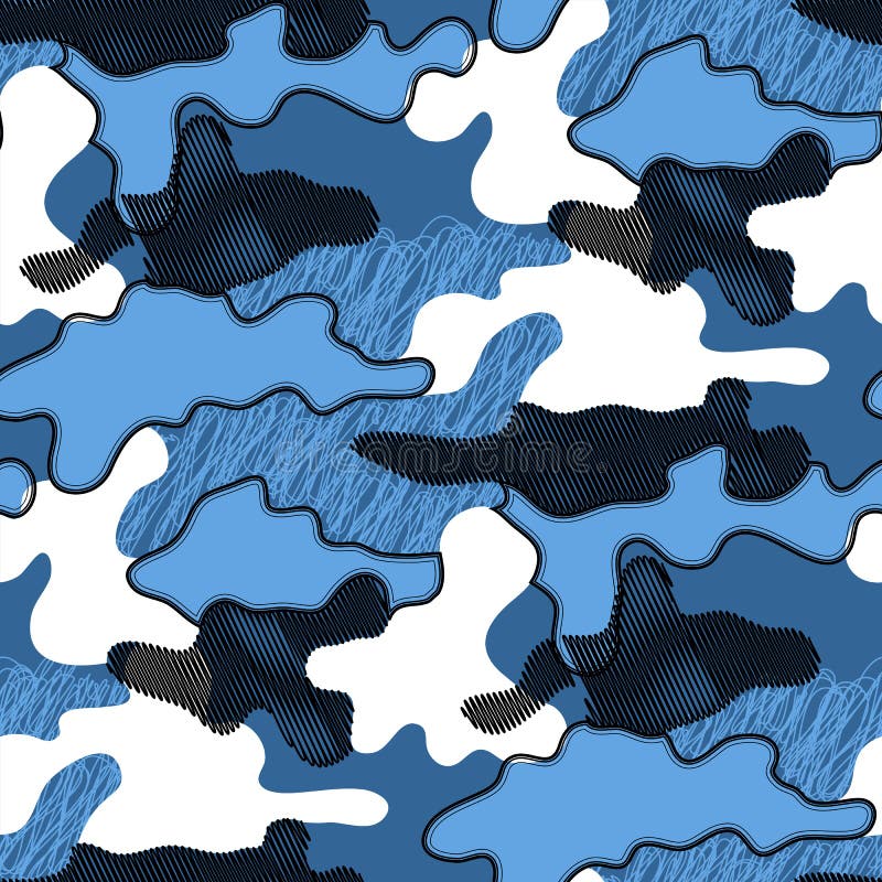 Abstract Camouflage Geometric Fashion Vector Seamless Pattern Stock ...