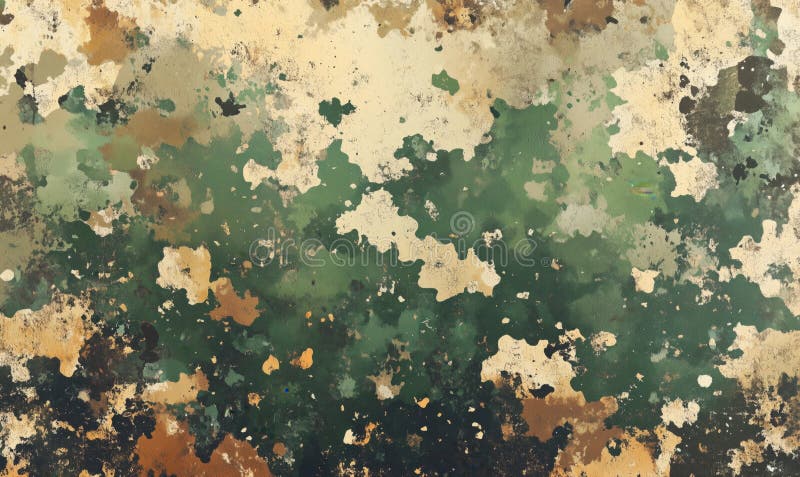 Abstract Camouflage Texture with Earthy Tones and Splattered Patterns ...