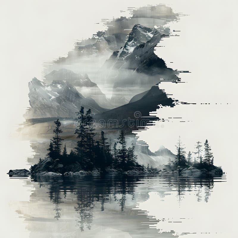 Abstract Canadian Terrain Map Illustration Stock Illustration ...