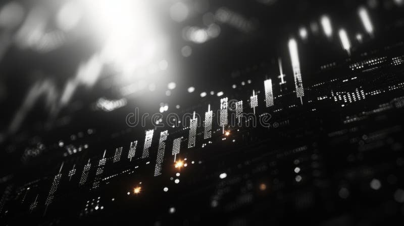 Abstract Candlestick Chart Displaying Quotes Stock Image - Image of ...