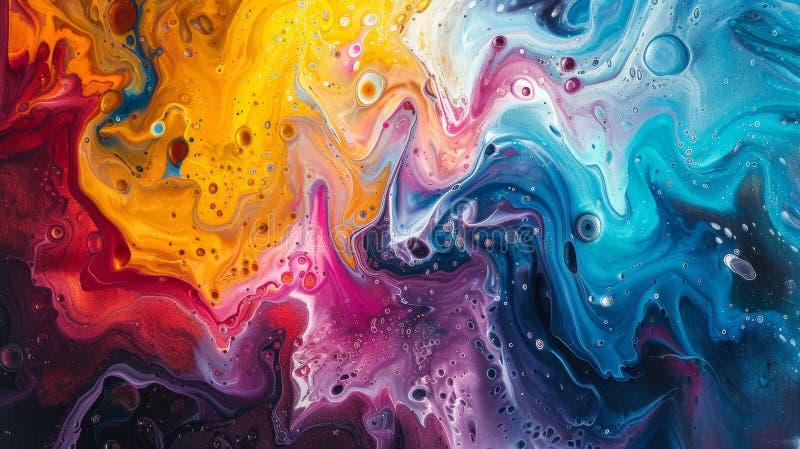 Abstract Canvas Depicting Chaotic Overthinking Process Stock ...