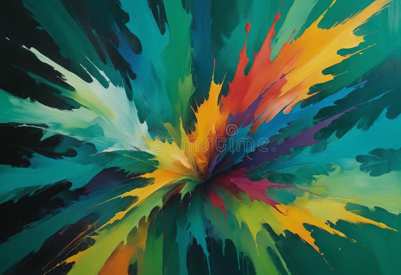 An Abstract Canvas Painted Rainbow Background with Texture Stock ...