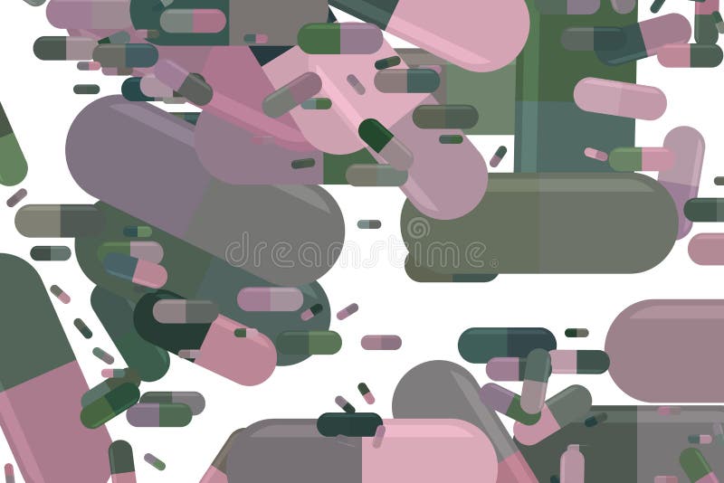 Abstract Capsules, Medicine or Pills Illustrations Background Pattern ...