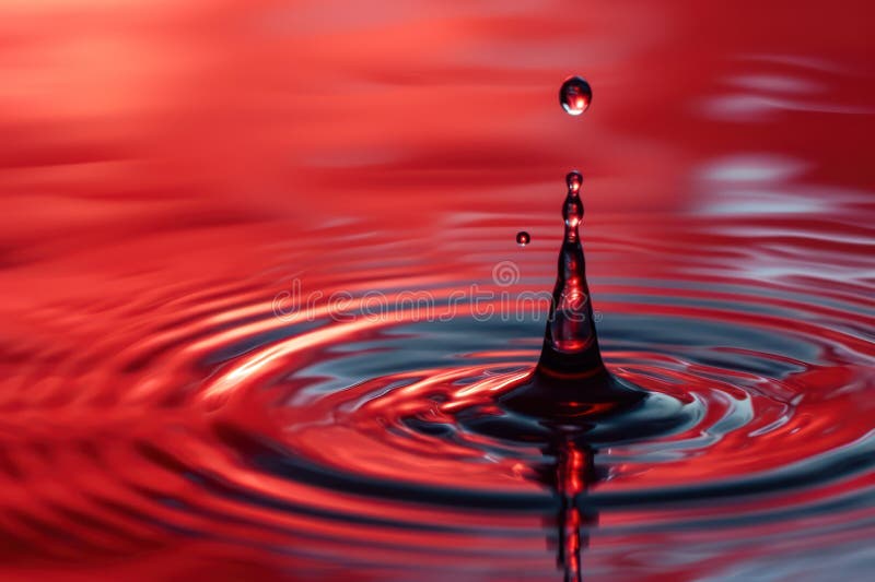 Abstract Captivating Water Droplet Ripple Effect. Generative AI Stock ...