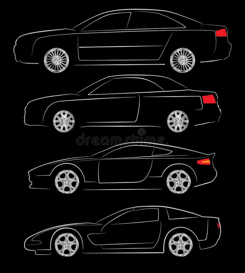Car silhouettes stock vector. Illustration of sport, graphic - 29788269