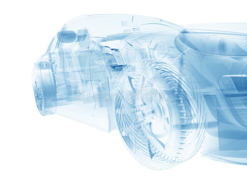 Car design, wire model stock illustration. Illustration of drawing ...