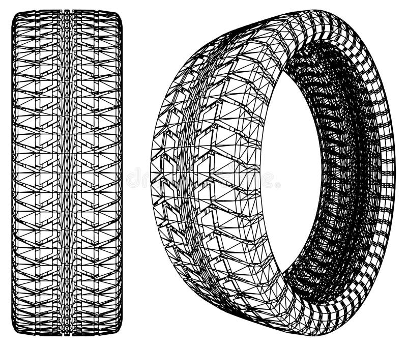 Abstract Car Wheel Tire Vector 10 Stock Vector - Illustration of icon ...