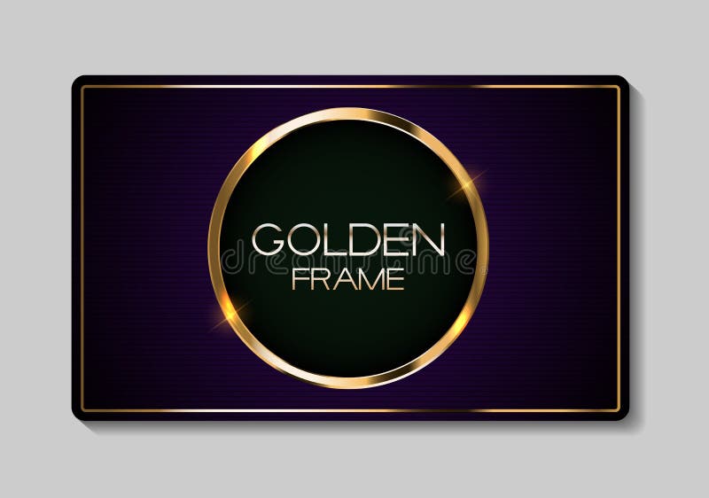 Abstract Card with Golden Frame Vector Illustration Stock Vector ...