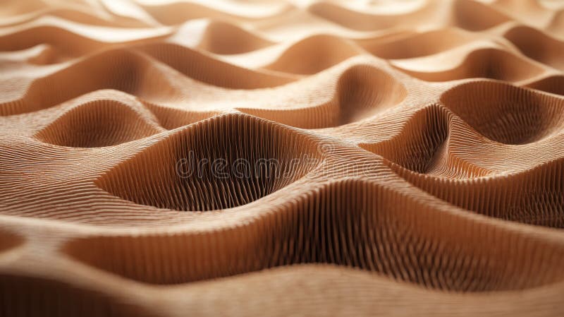 Abstract Cardboard Texture Undulating Waves Stock Illustration ...