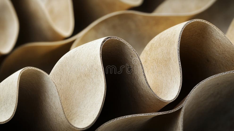 Abstract Cardboard Waves Texture Background Stock Illustration ...