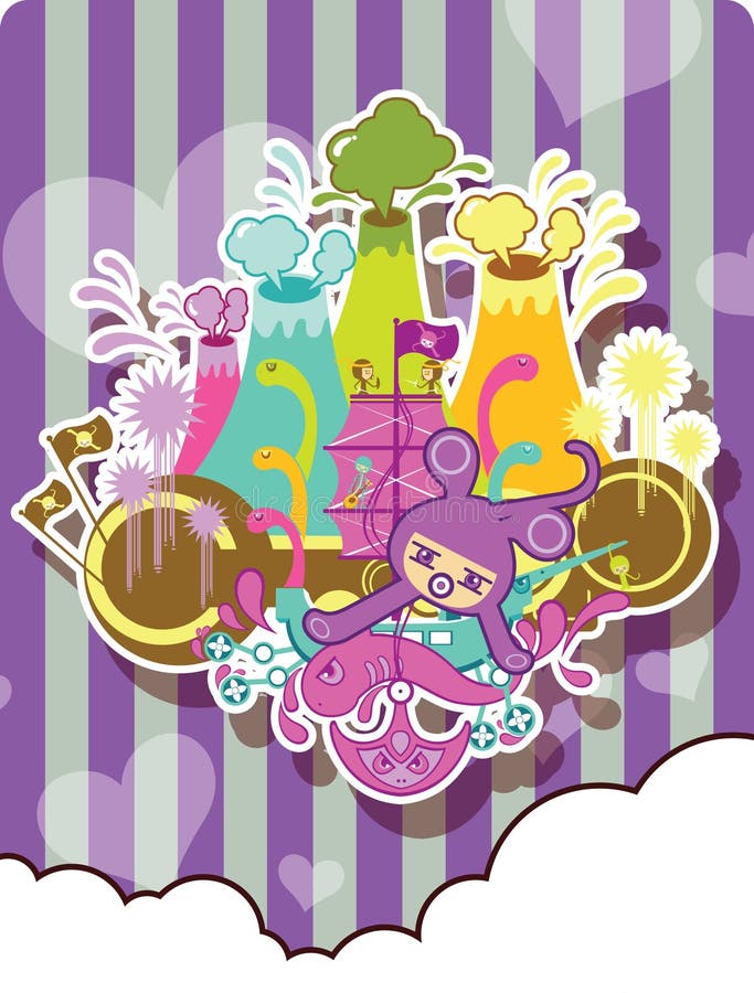 Abstract Art Cartoon Pattern Stock Vector - Illustration of pattern ...