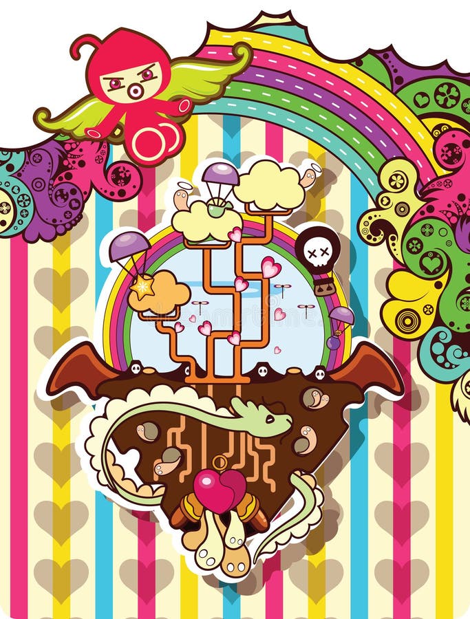 Abstract Art Cartoon Pattern Stock Vector - Illustration of pattern ...