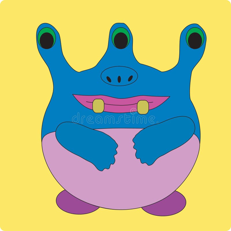 Abstract cartoon stock illustration. Illustration of smiling - 43252315