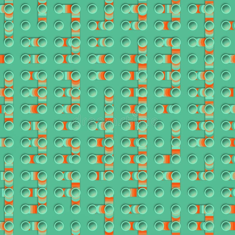Abstract Cartoon Maze with Trendy Gradient. Geometric Background. 3d ...