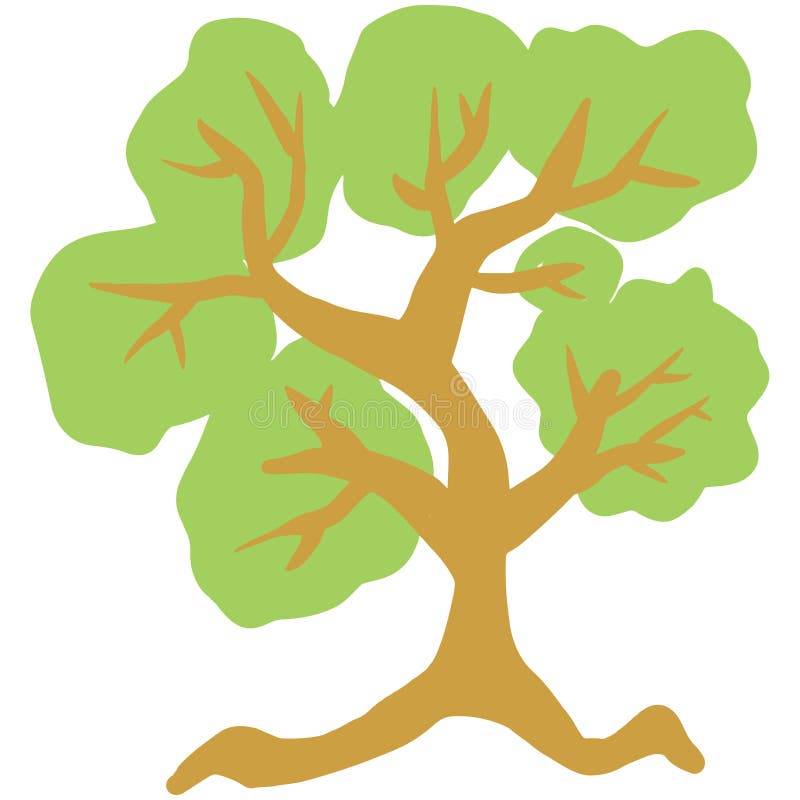 Abstract Cartoon Tree for Forest Illustration Stock Illustration ...