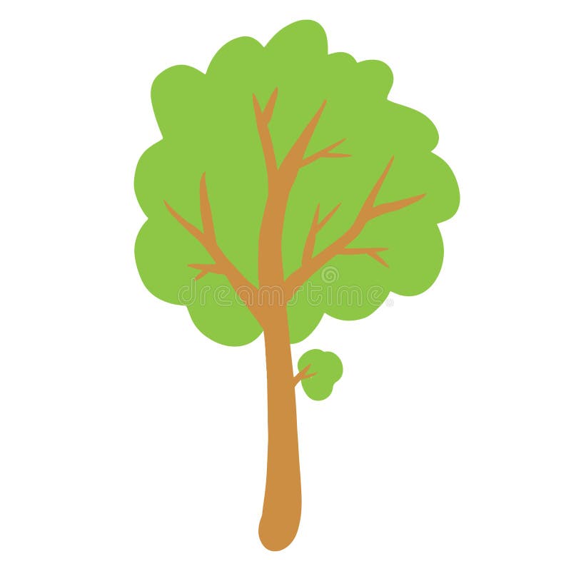 Abstract Cartoon Tree for Forest Illustration Stock Illustration ...