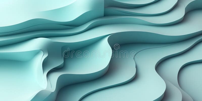 Abstract Carved Background, Tranquil Blue Wave Patterns, Nature ...