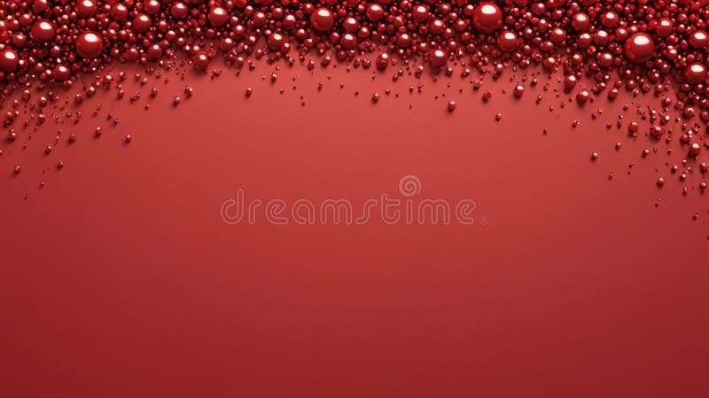 Abstract Cascade of Red 3D Spheres Over a Seamless Red Background Stock ...