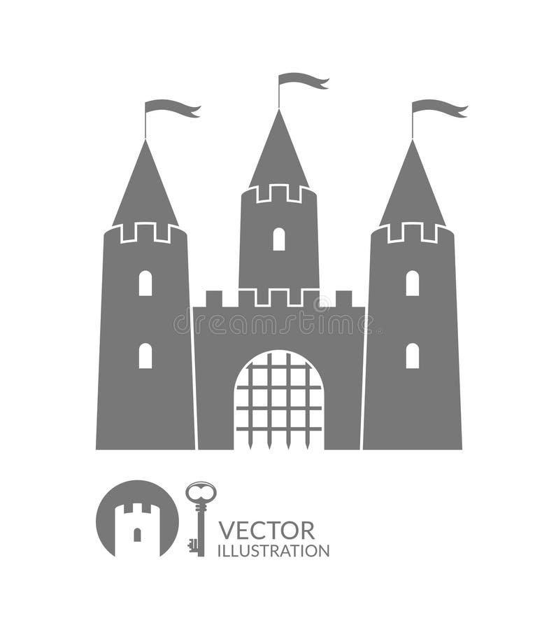 Abstract castle drawing stock vector. Illustration of medieval - 6585788