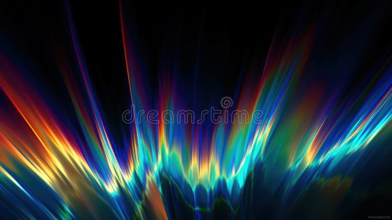 Abstract Caustic Background. Colorful Spectrum Light Rays Stock ...