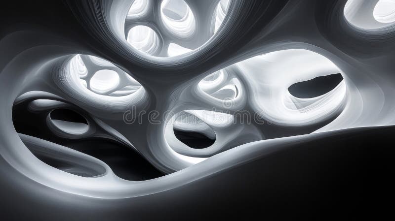 Abstract Cave Interior Light and Shadow Play Stock Illustration ...