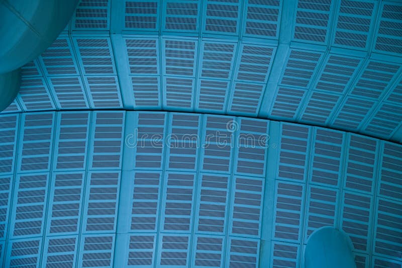 Abstract Ceiling in Office Building, Interior Design. Details of Modern ...