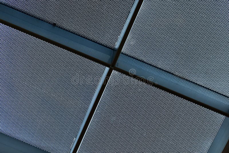 Abstract Ceiling in Office Building, Interior Design. Details of Modern ...