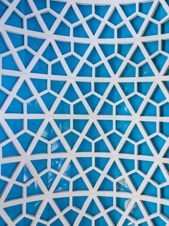 Abstract Ceiling Panels with Polygonal Pattern Stock Photo - Image of ...